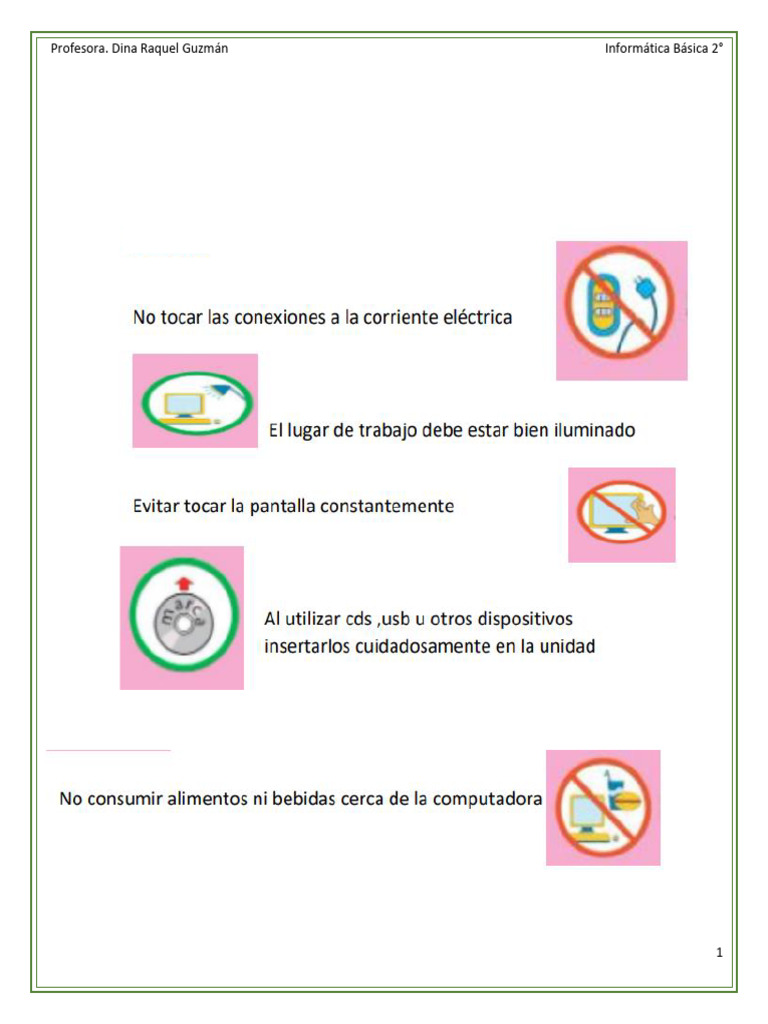 Tema 3 - Cuidados de La Computadora 2 Grado | PDF | Computadoras