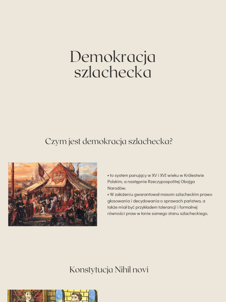 Demokracja Szlachecka | PDF