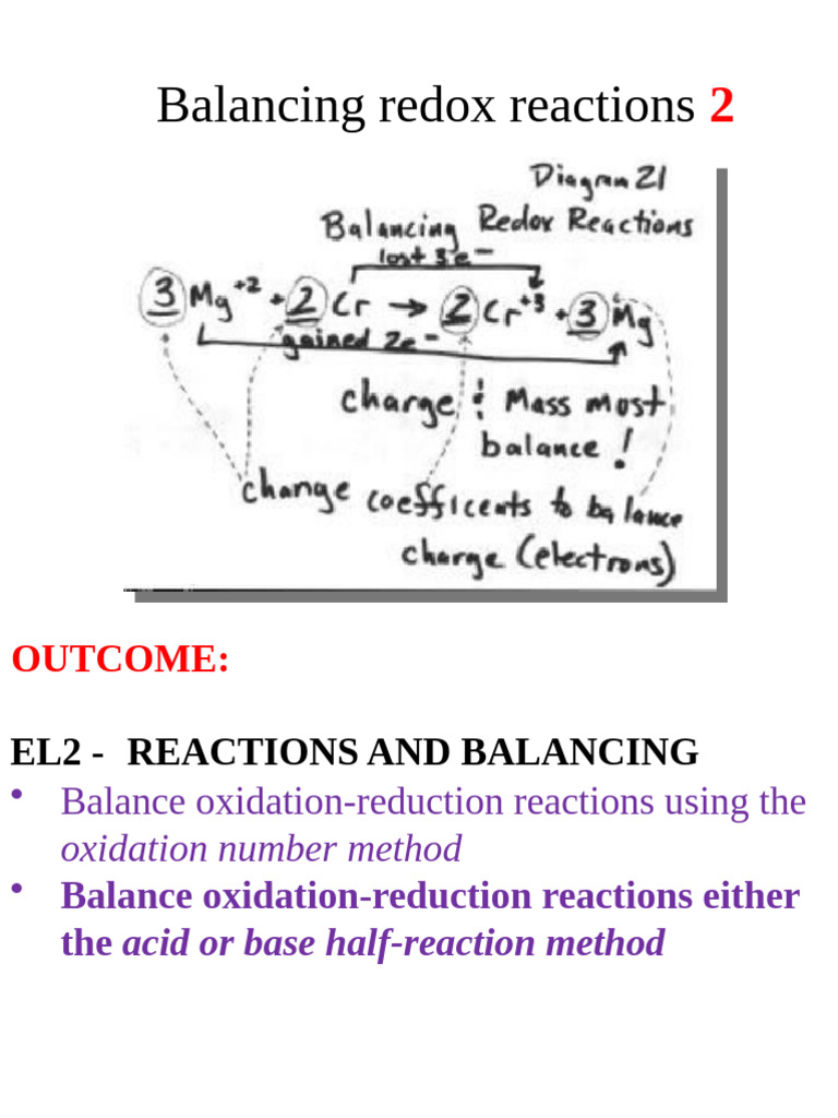 4 - Half Cell Balancing | PDF | Redox | Physical Chemistry