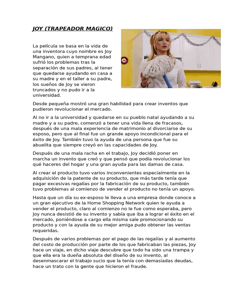 Joy (Trapeador Magico) | PDF | Ciencias sociales