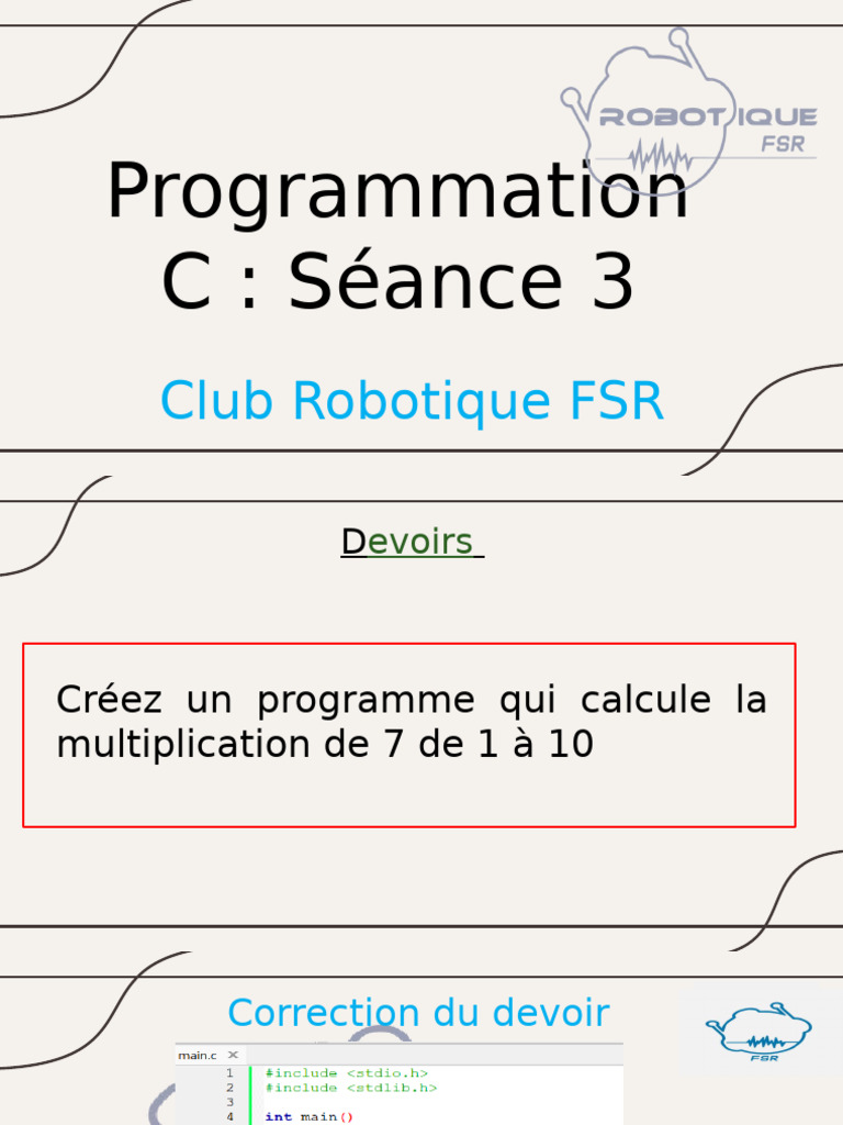 Boucles en C : Exercices et Corrections | PDF | Structure de contrôle ...