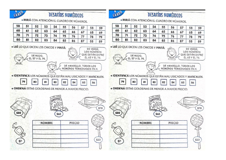 ACTIVIDAD DE MATE PARA PRIMERO | PDF