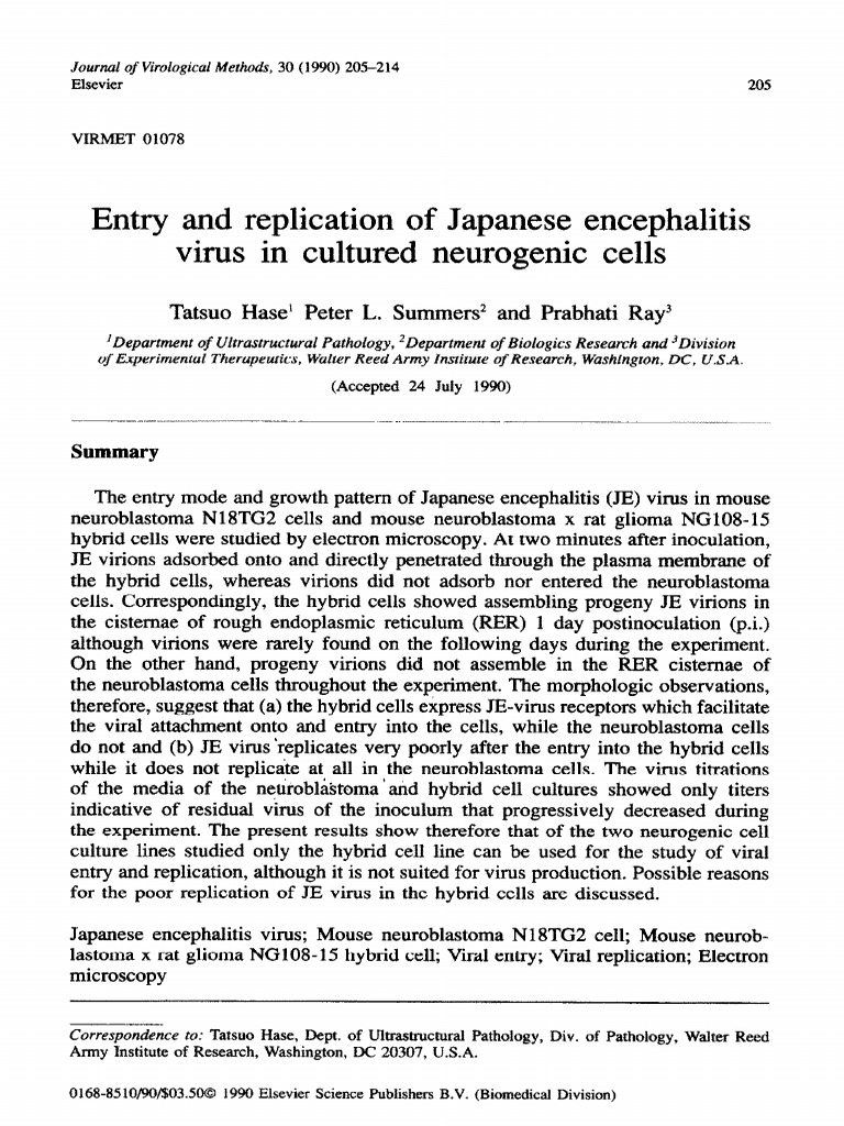 Hase 1990 | PDF | Endoplasmic Reticulum | Virus