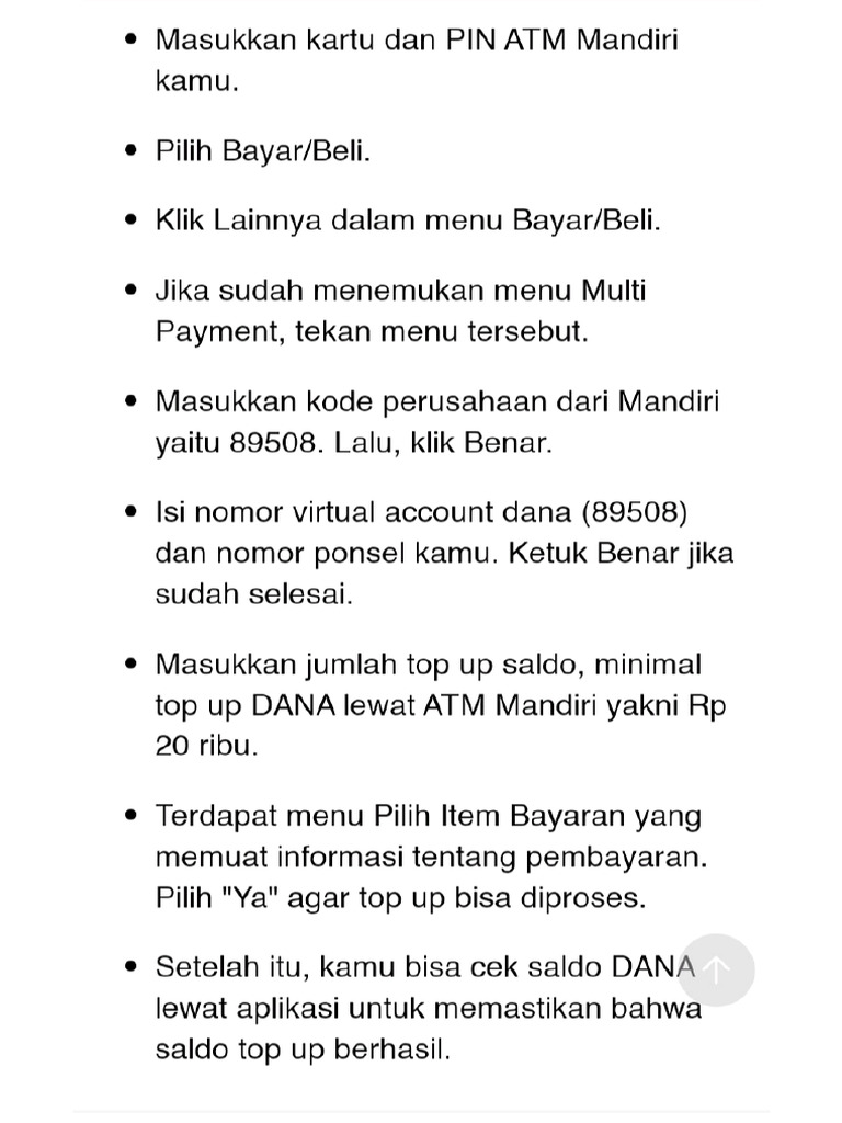 Tutorial Top Up Dana Mudah | PDF