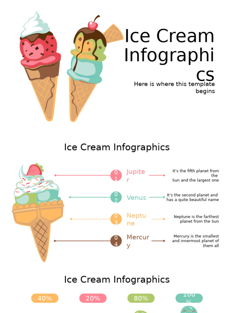 Ice Cream Infographics by Slidesgo | PDF | Planets | Jupiter