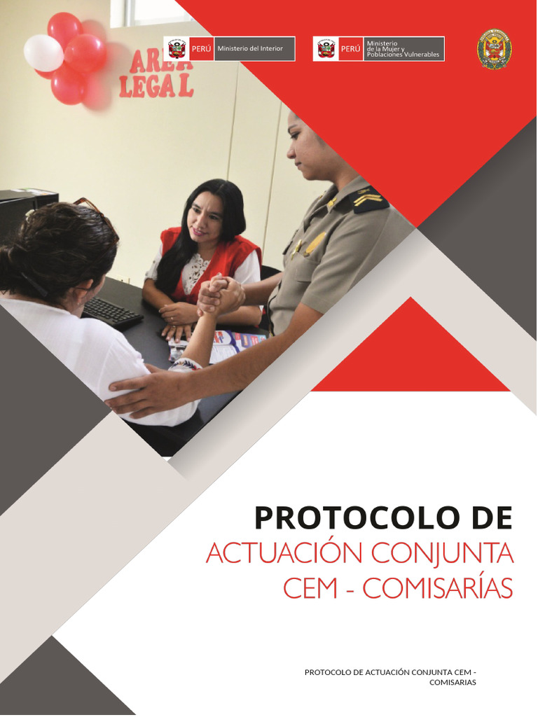 MIMP Resumen Protocolo Cem en Comisarias PDF | PDF | La violencia contra las mujeres | Policía