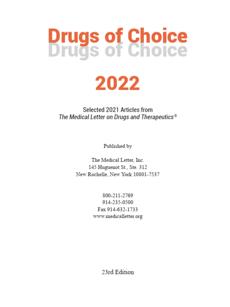 Drugs of Choice 2022 Drugs of Choice | PDF | Alcoholism | Health Care