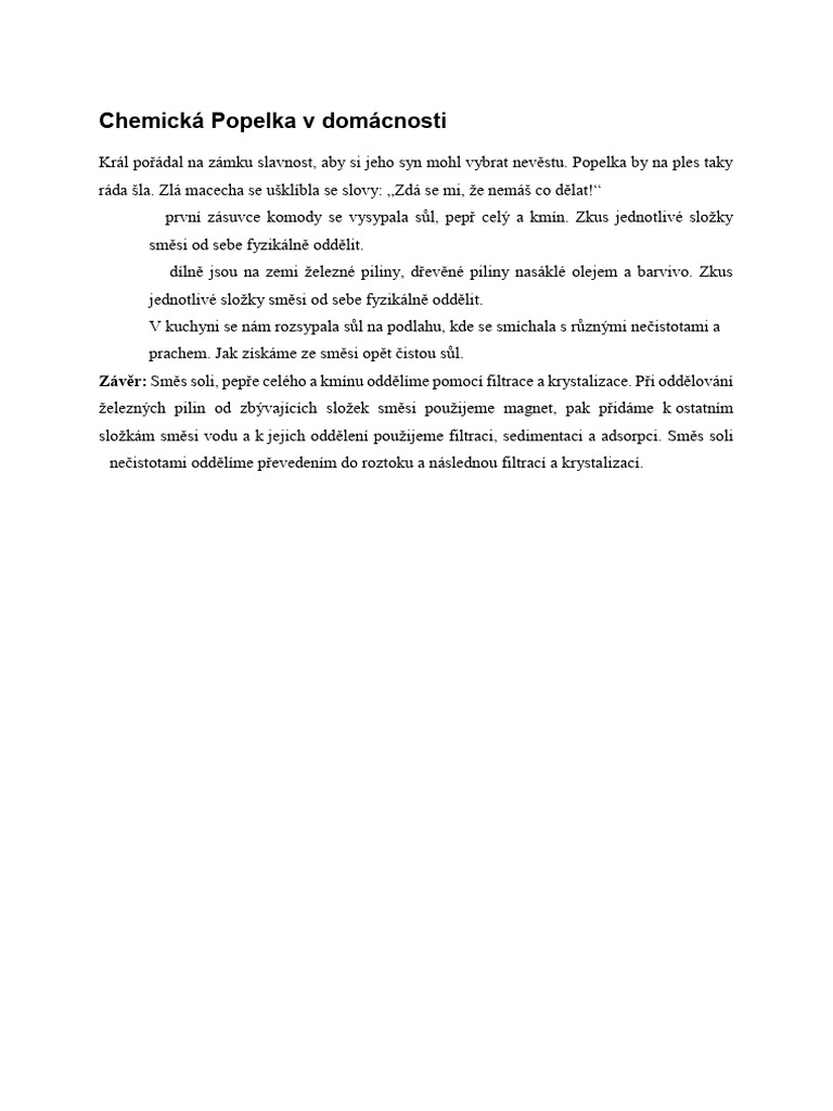 Chemicka Popelka | PDF