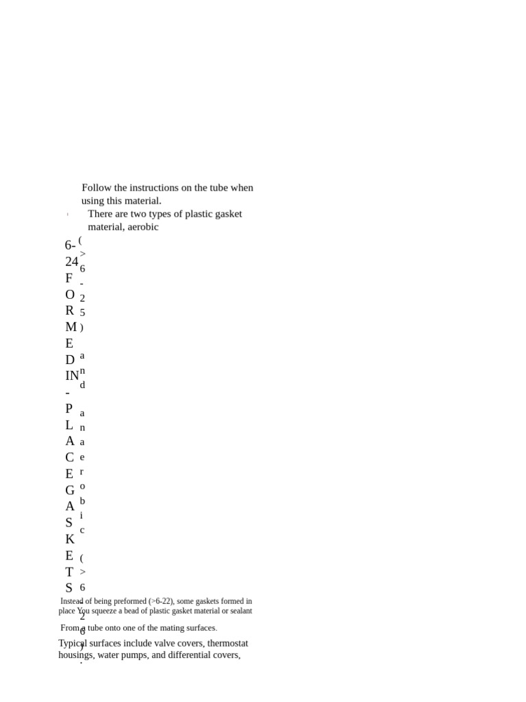 In-Place Gasket Formation Guide | PDF