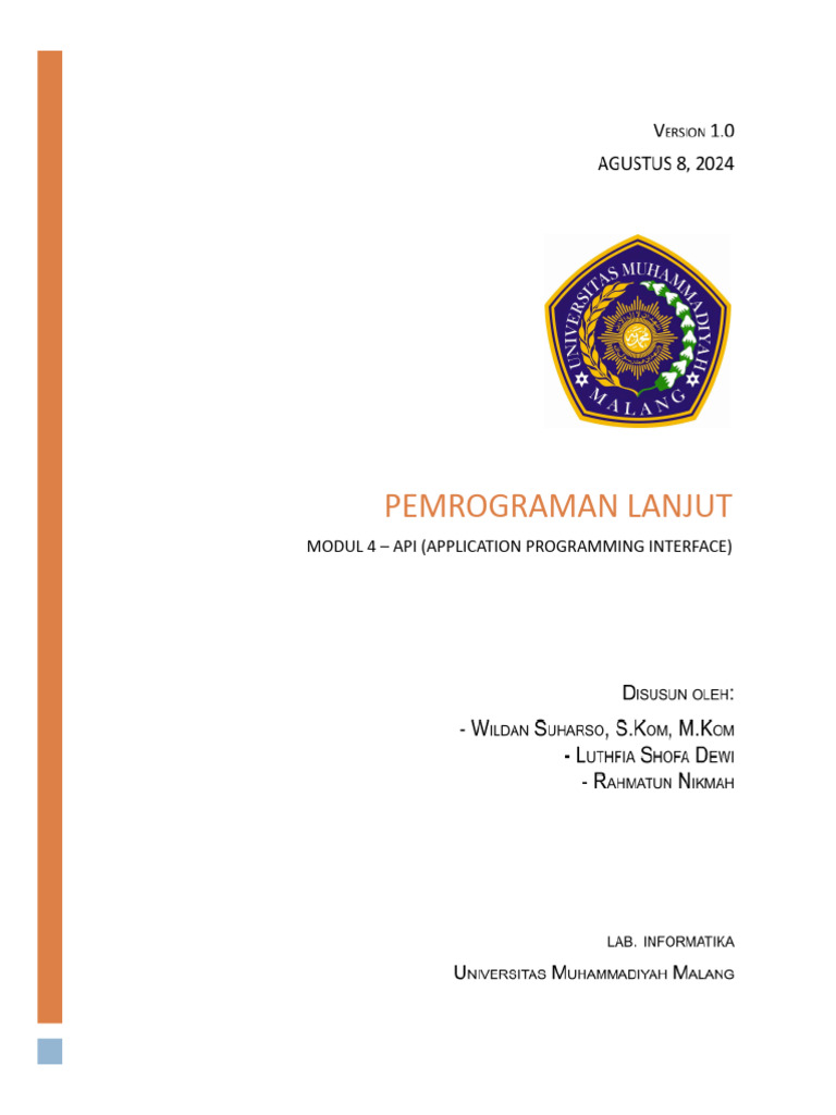 Modul 4 - Api (Application Programming Interface) | PDF