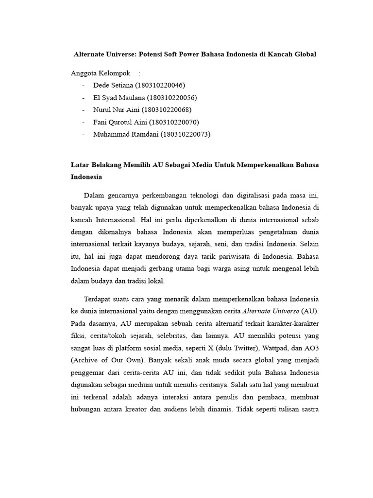 Outline Konsep Media Soft Power | PDF