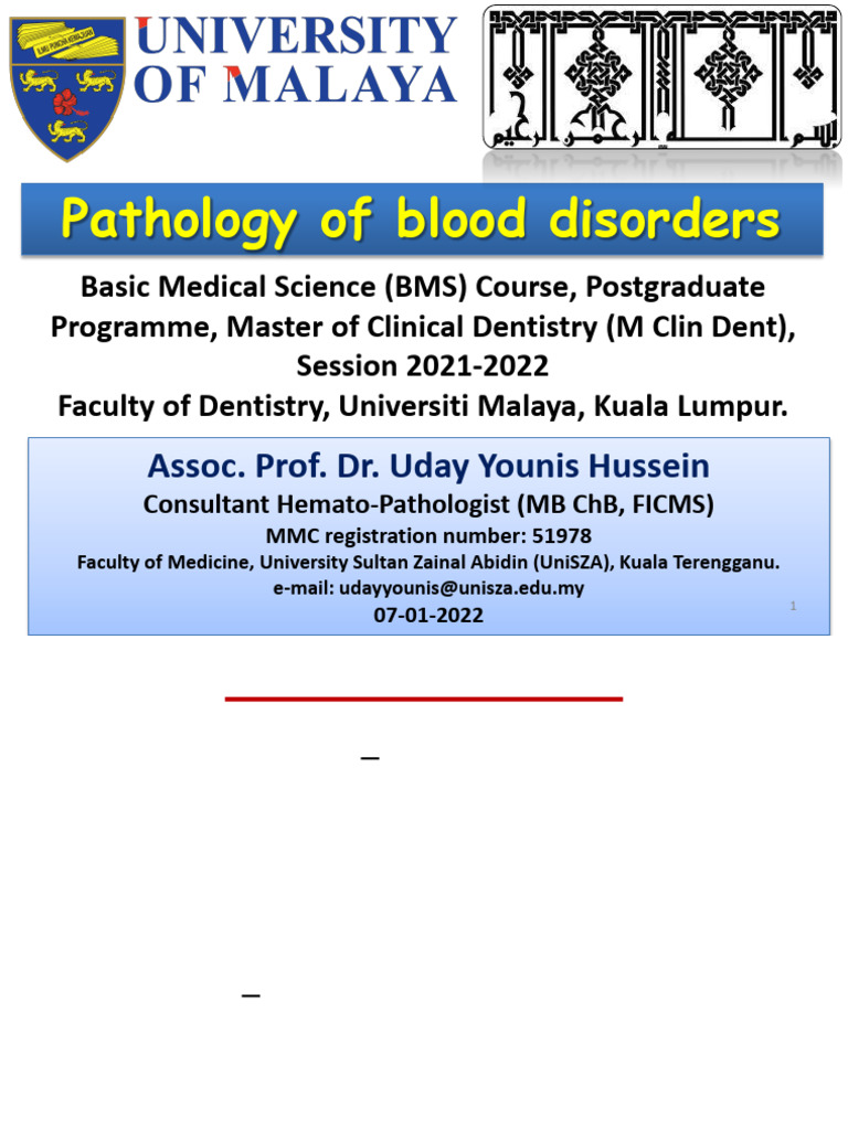 Pathology of Blood Disorders | PDF | Coagulation | Platelet