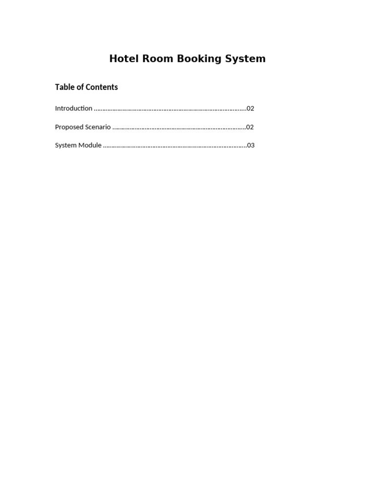 Hotel Room Booking System Guide | PDF