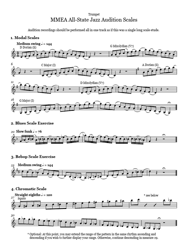 Trumpet Jazz All State Scales | PDF | Musical Forms | Musicology