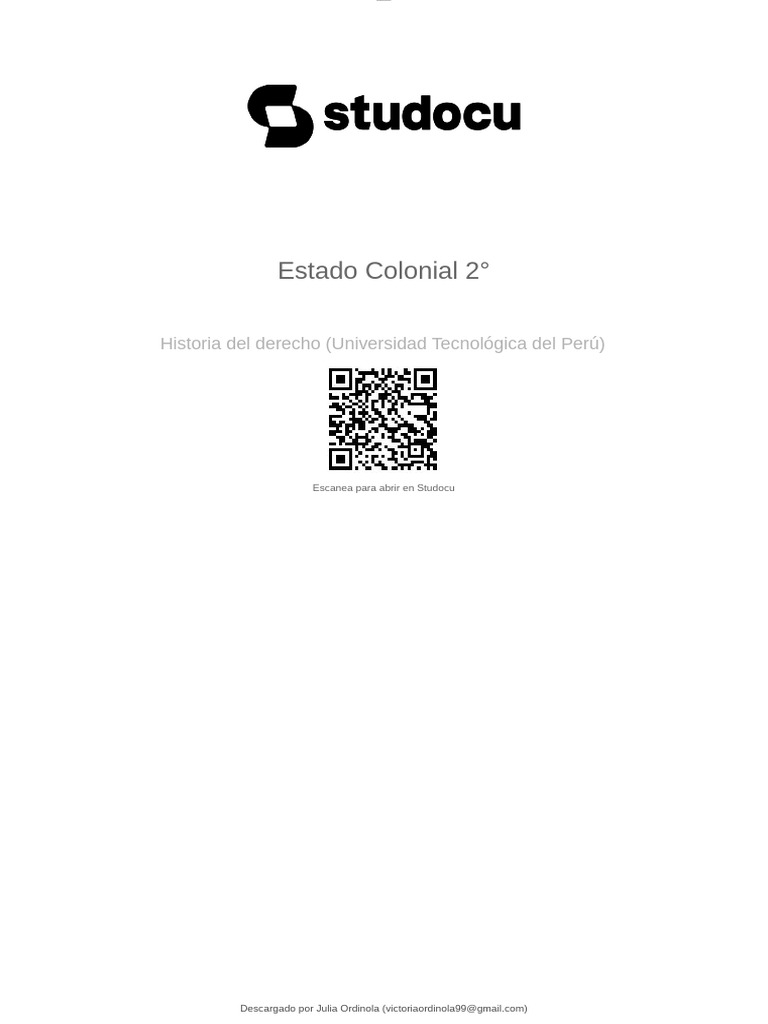 Organización del Estado Colonial en Perú | PDF