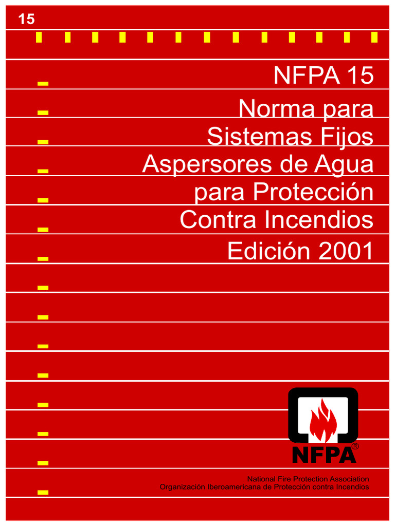 Norma NFPA 15: Aspersores de Agua | PDF | Tecnología