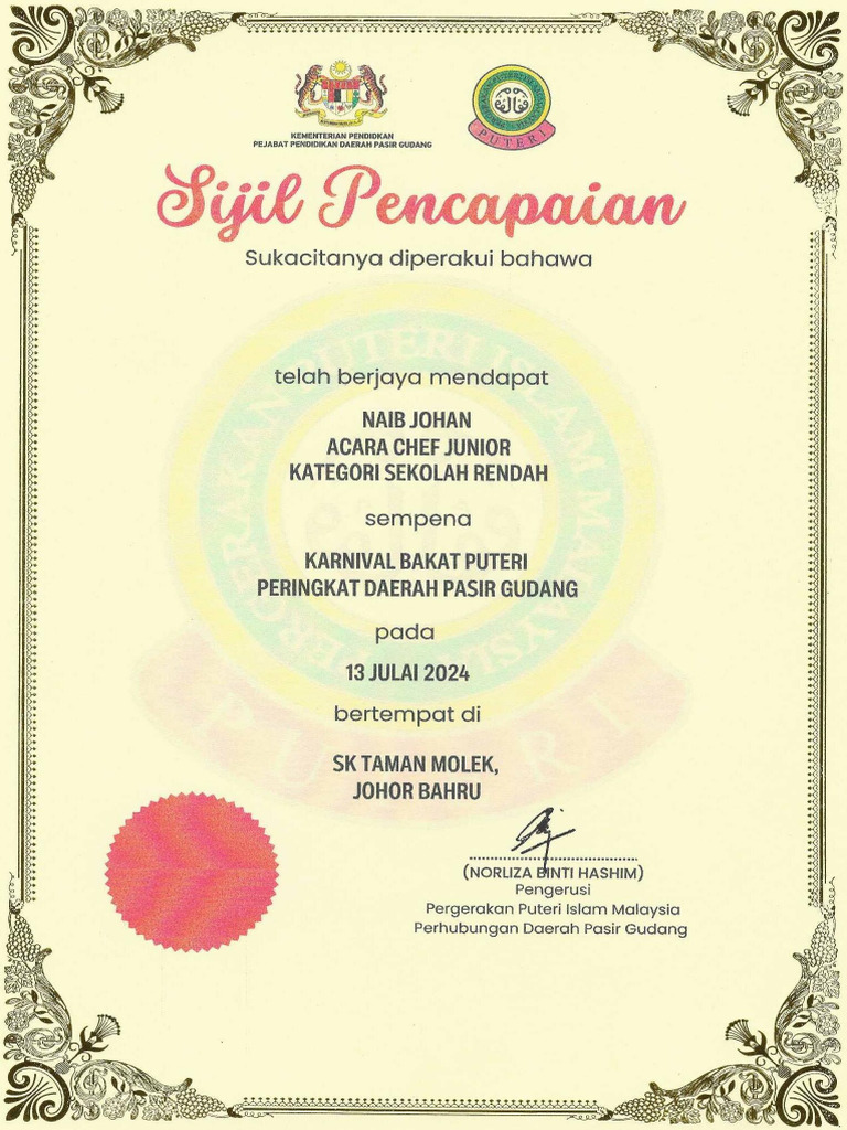 Chef Junior Naib Johan | PDF