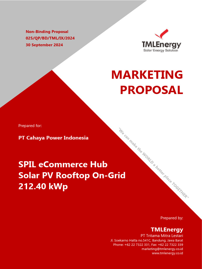 Non Binding Proposal - Project CPI - SPIL | PDF | Photovoltaics | Power Inverter