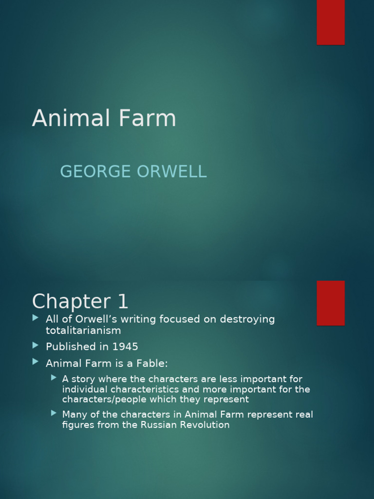 Animal Farm Chapters 1-10 | PDF