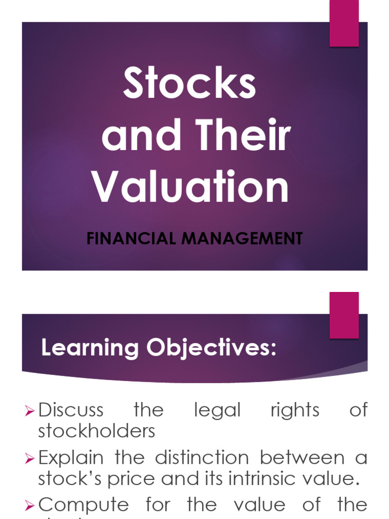 Stock Valuation and Shareholder Rights | PDF | Stocks | Dividend