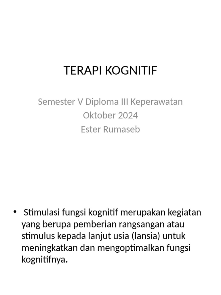 Terapi Kognitif | PDF | Karier & Perkembangan | Sains & Matematika