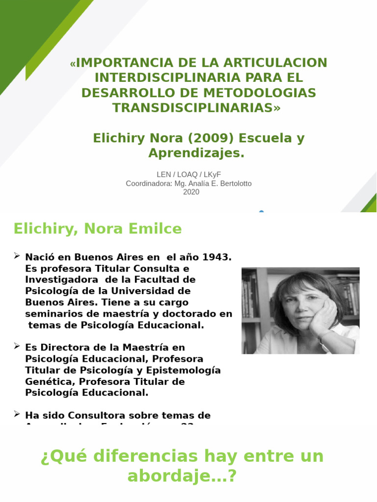 Elichiry (Interdisc y Trans) | PDF | Interdisciplinariedad ...