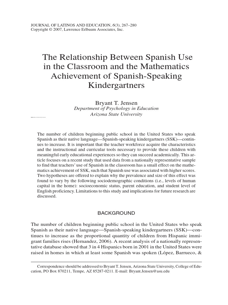 Jensen | PDF | Effect Size | Socioeconomic Status
