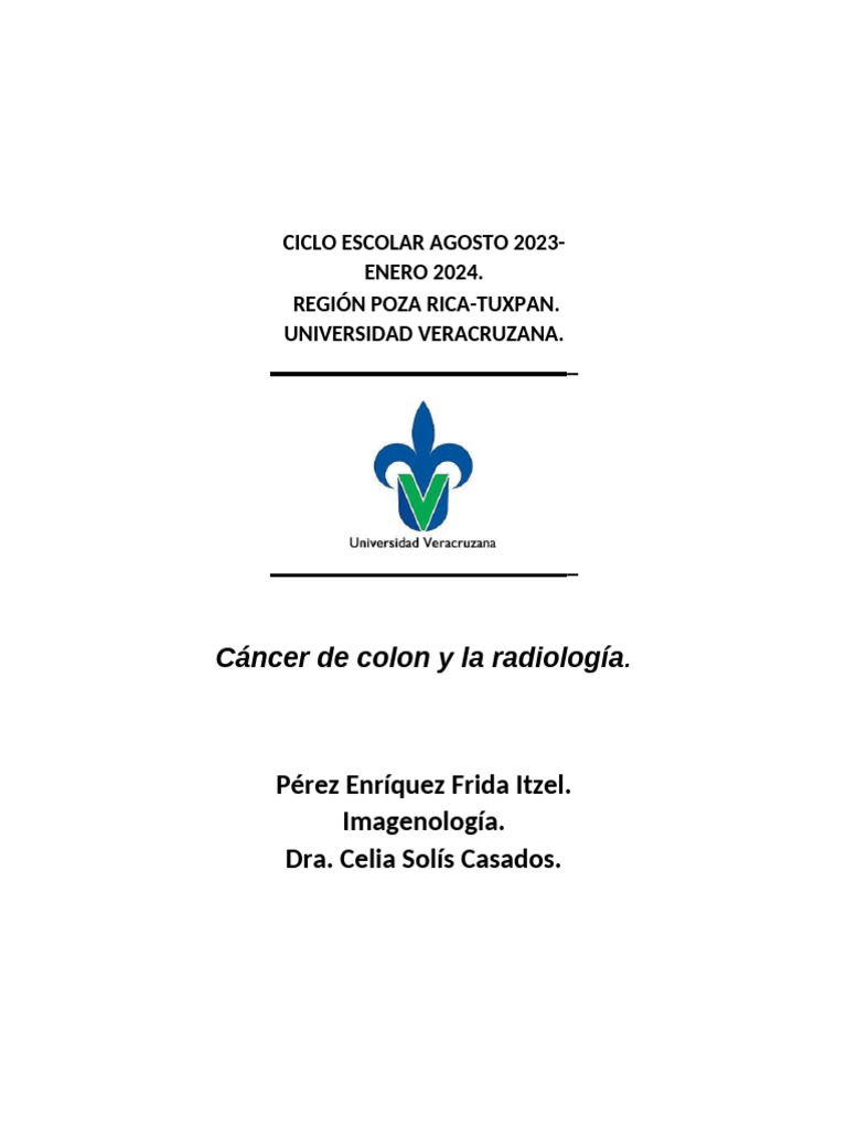 CA Colon Word | PDF | Intestino grueso | Cáncer colonrectal