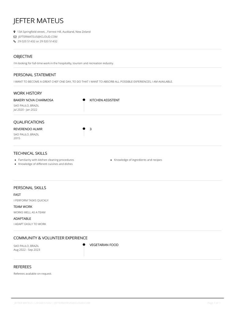 Jefter Mateus CV | PDF