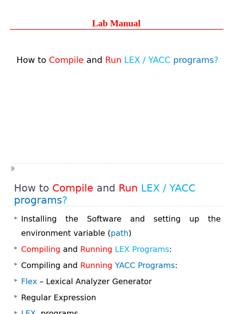 Chapter 9 - LEX - LabManual | PDF | Syntax | Grammar