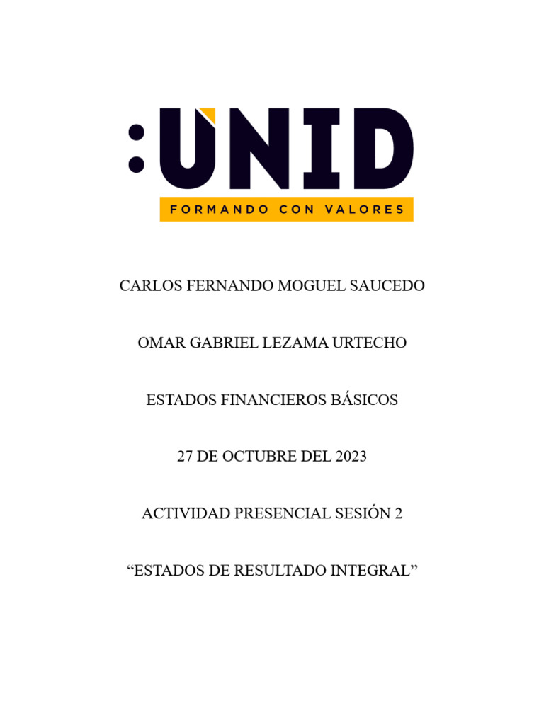 Act Presencial S2 Moguel - Carlos | PDF | Estado de resultados | Estado ...