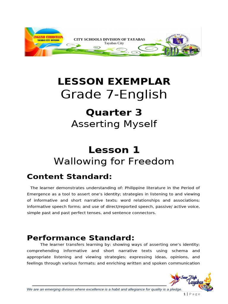 g7 English Lesson Exemplar | PDF | Poetry