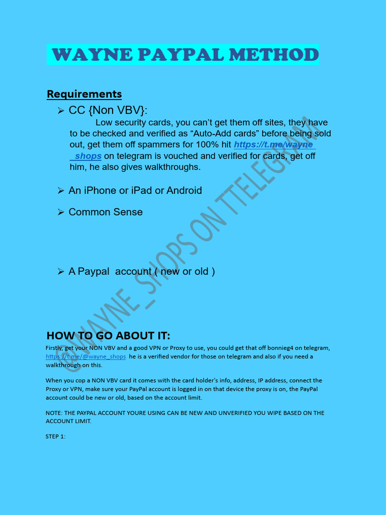 2024 Updated Paypal Method | PDF