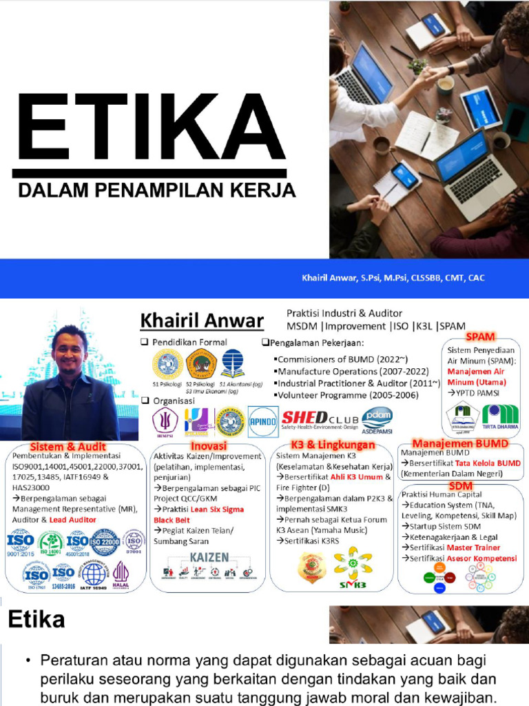 Etika Dalam Penampilan Kerja | PDF