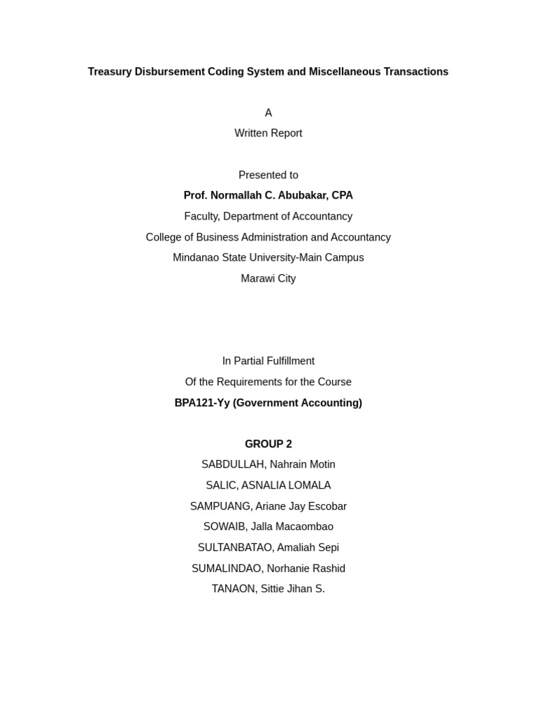 Treasury Disbursement System and Misc | PDF | Expense | Fund Accounting