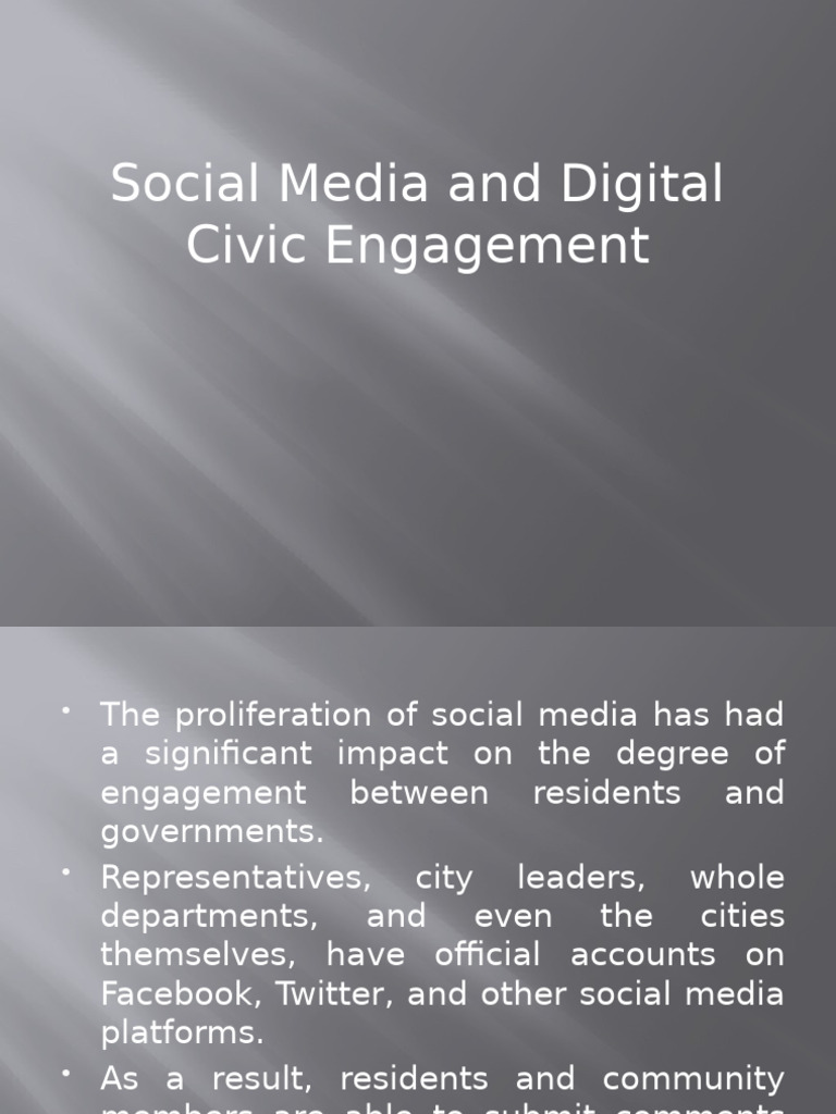 Social Media Civic Engagement 24102024 124525pm | PDF | Popular Culture ...