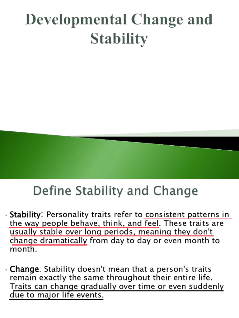 Stability and Change in Personality Traits | PDF | Extraversion And ...