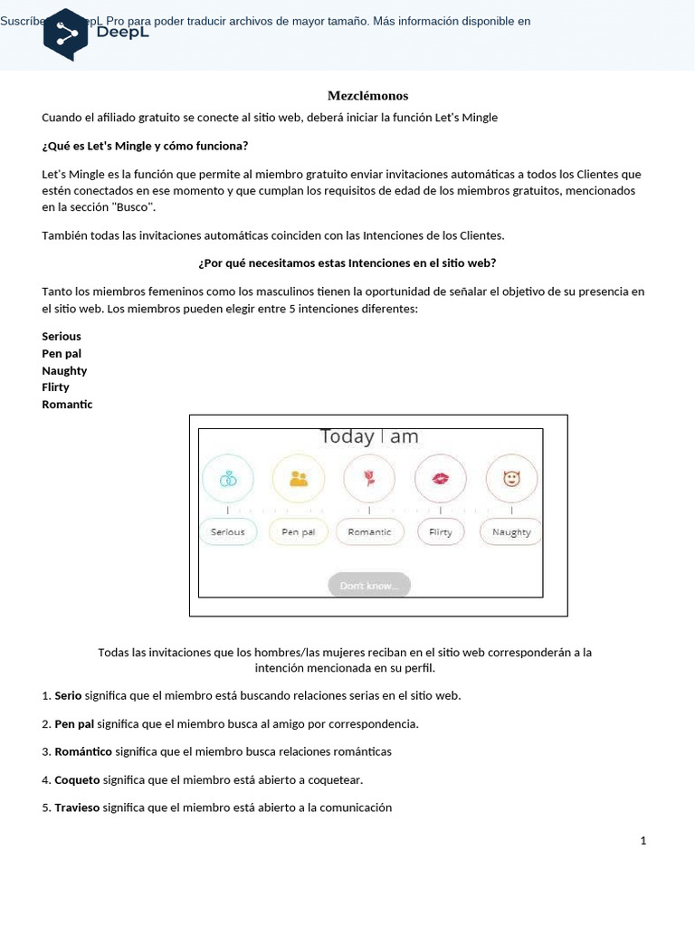 Guía de Let's Mingle para Usuarios Gratuitos | PDF | Chat en linea | Ventana (informática)