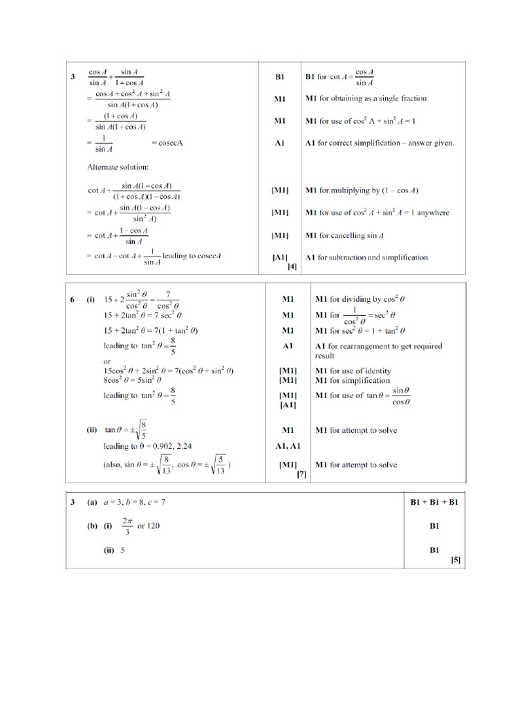 Trigonometry Exercise-3-Solution | PDF