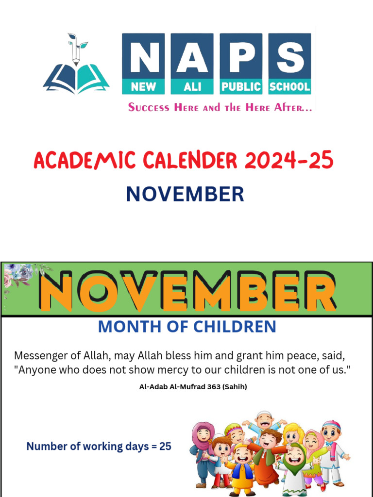 November Academic-Calendar-2024-25 | PDF