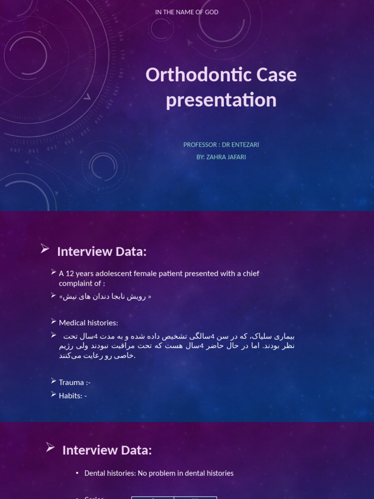 Orthodontic Case Presentation | PDF | Dentistry Branches | Mouth