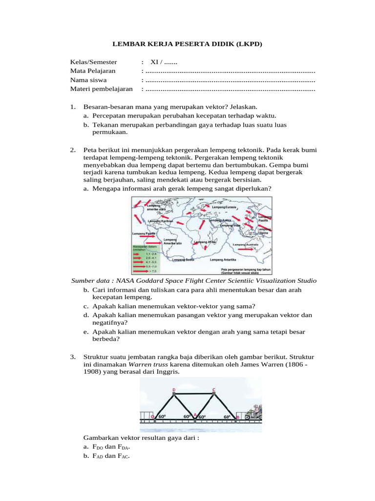Lembar Kerja Peserta Didik Vektor | PDF | Teknologi & Rekayasa