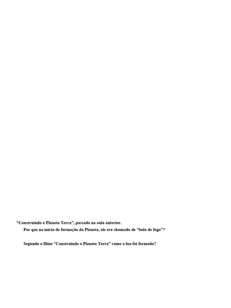 Uma Breve Histótia Da Terra | PDF | Terra | Água