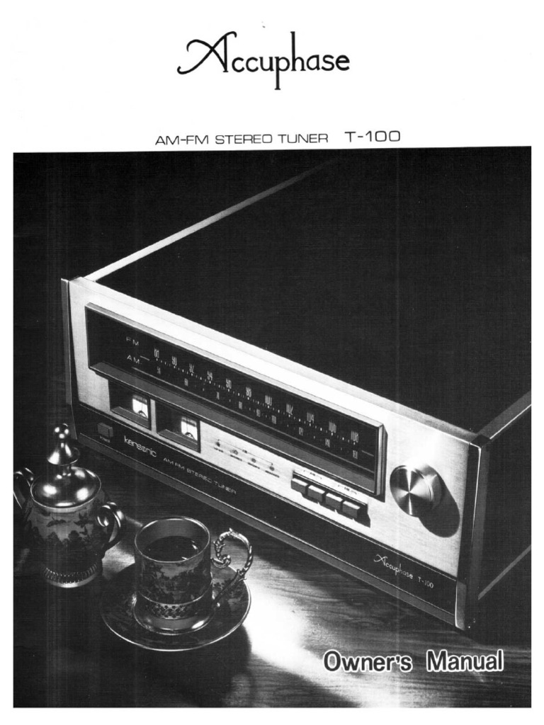 Accuphase T-100 User Manual | PDF