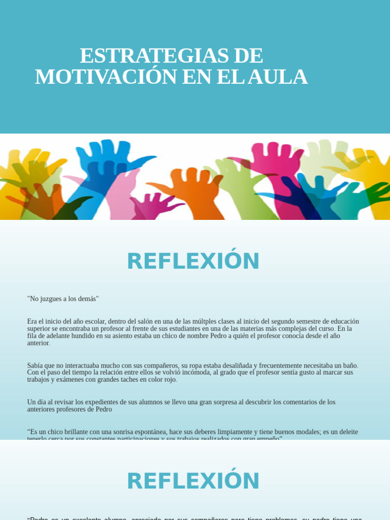 Estrategias de Motivación en El Aula | PDF | Motivacional | Motivación