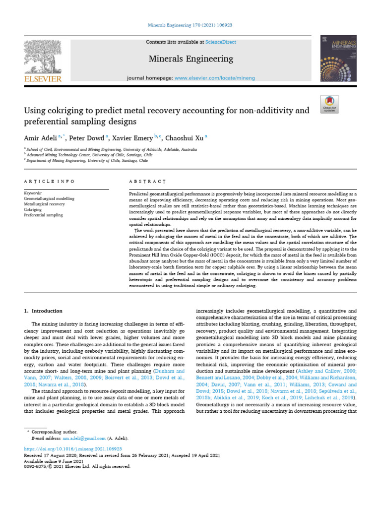 Adeli 2021 | PDF | Linear Regression | Cross Validation (Statistics)