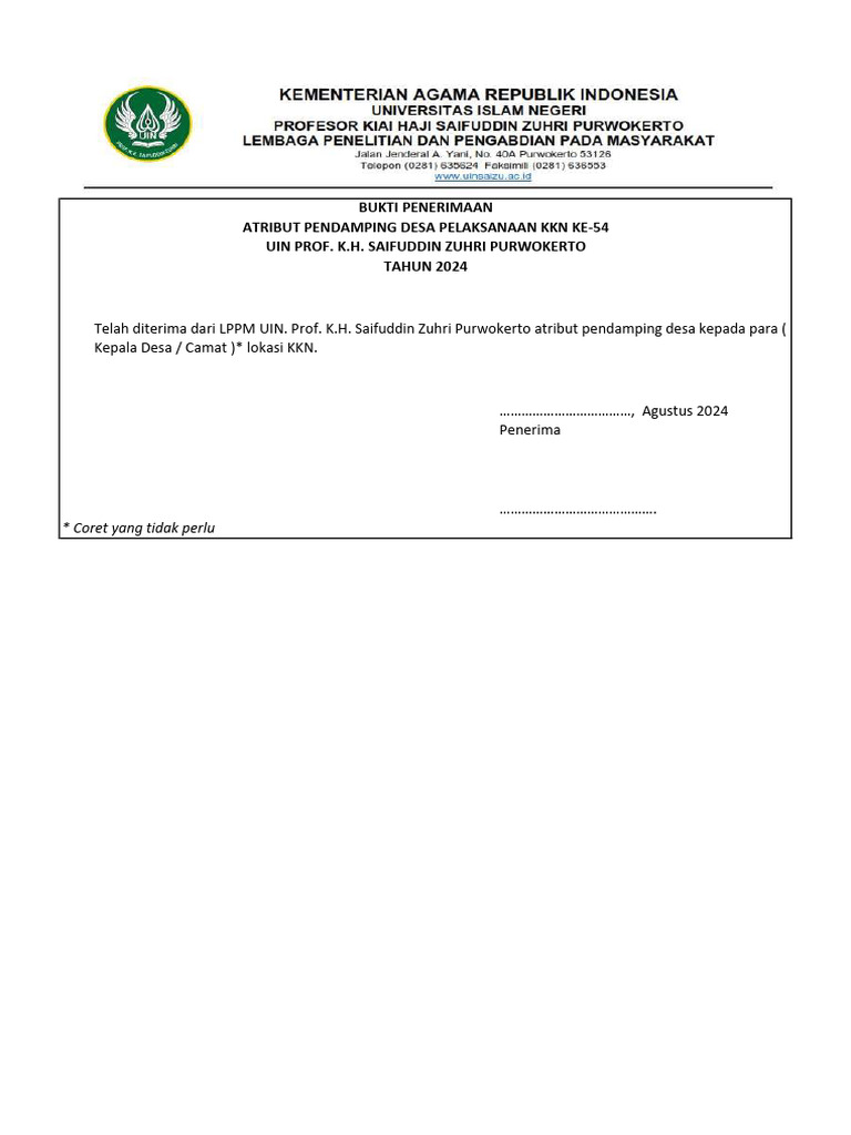 Bukti Penerimaan Atribut | PDF