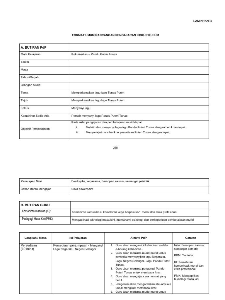 Penilaian Kokurikulum 1 | PDF