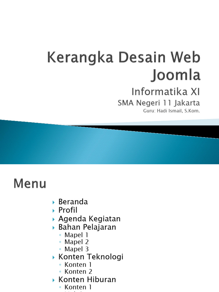 Kerangka Website untuk SMA Negeri 11 | PDF