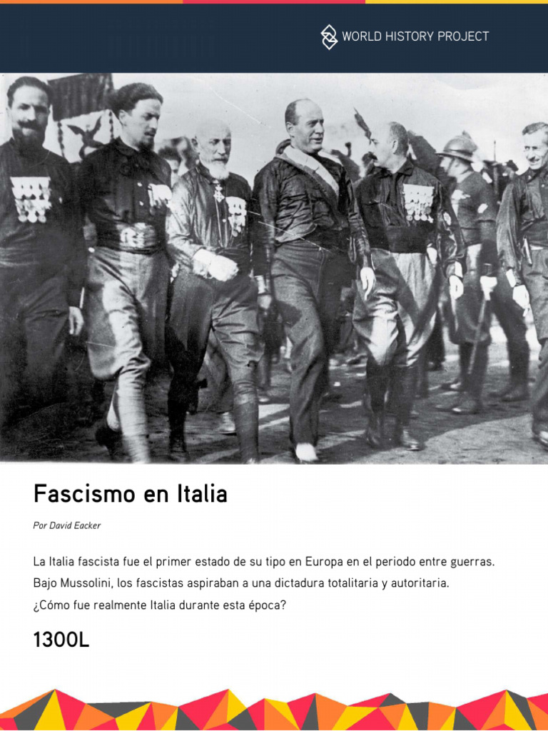 WHP1750 724 Read Fascism in Italy 1300LSpanish | PDF | Fascismo ...